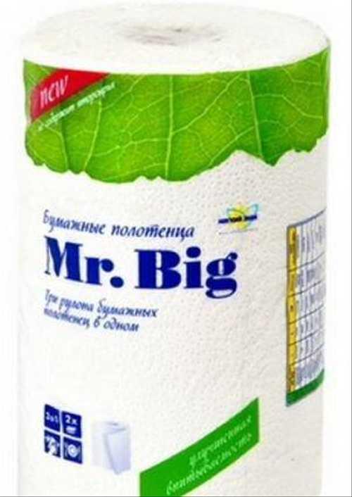 Полотенца бумажные «Мягкий знак» «Mr. Big» 2 слоя