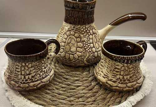 Турка и набор чашек для кофе