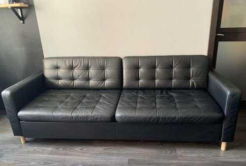 Кожаный диван-кровать Ландскруна икеа