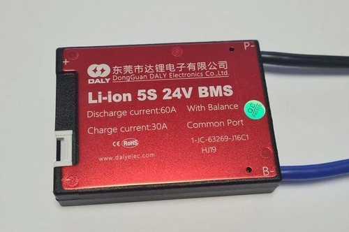 Плата контроля BMS Li-ion 5S 24V 60A