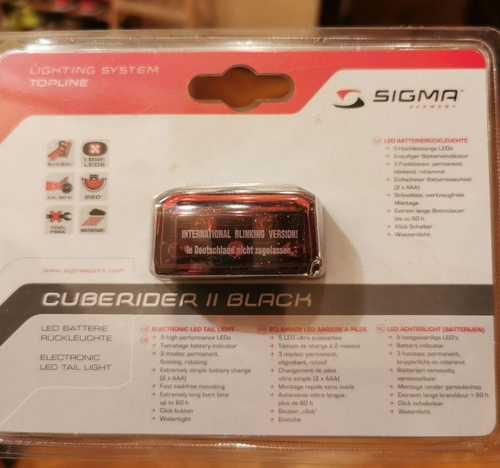 Задний фонарь для велосипеда Sigma cuberider 2