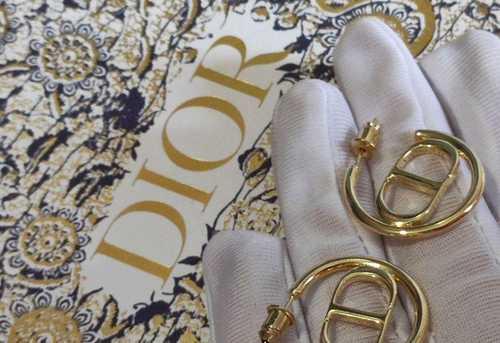 Christian Dior Диор серьги кольца CD люкс