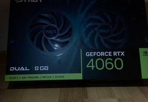 Новая в/к Palit nvidia GeForce RTX 4060 dual