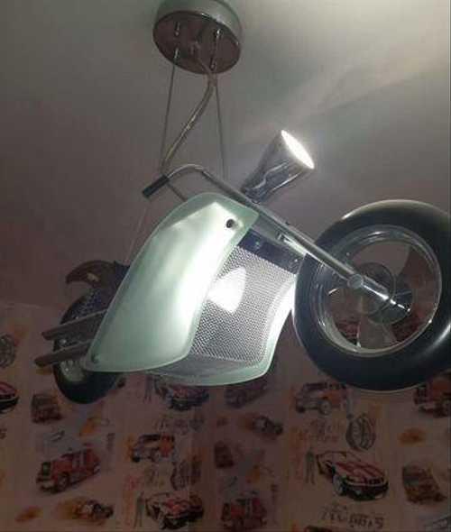 Люстра подвесной светильник мотоцикл