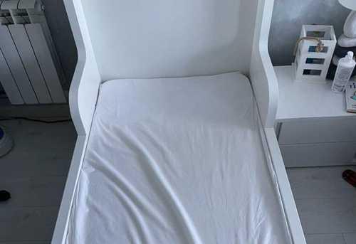 Матрас+кровать раздвижная IKEA бусунге