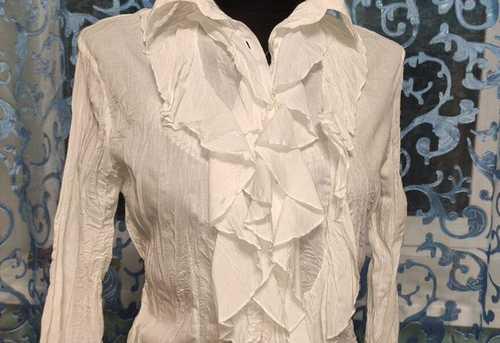 Блузки рубашки белые 44-46