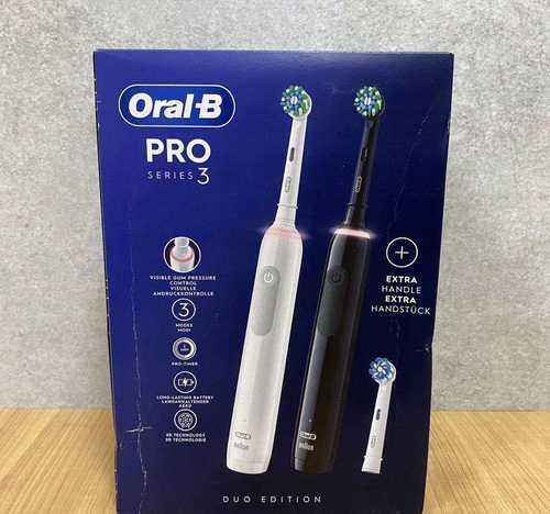 OralB Pro 3 3900 Duo - черный/белый  extra brush
