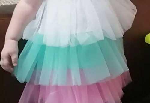 Нарядное платье для девочки 1 годик 80