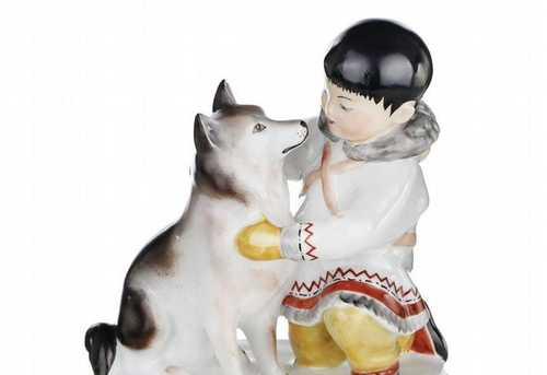 Якут с собакой лфз статуэтка новая