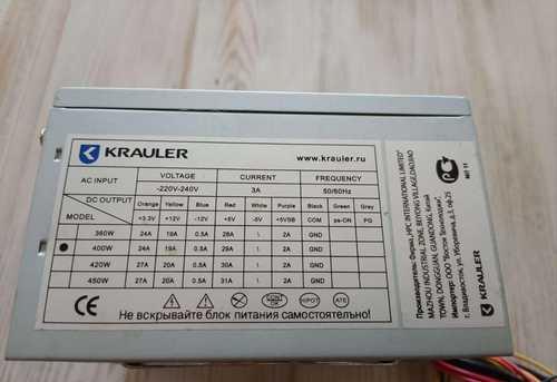 Блок питания 400w krauler