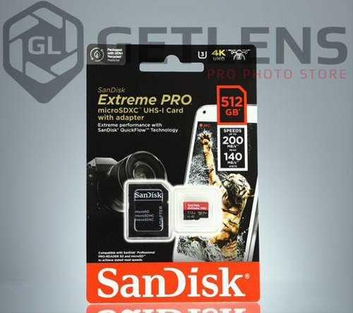 Карта памяти SanDisk MicroSD 512GB Extreme Pro V30