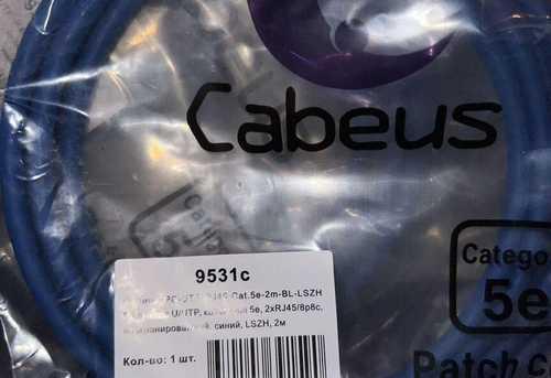 Патч корд cabeus PC-UTP-RJ45-CAT.5E-2M-BL-lszh