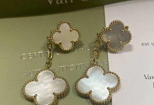 Золотые серьги Van Cleef 12 гр