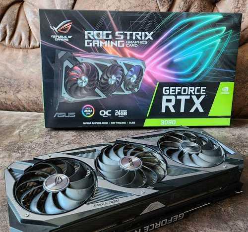 Видеокарта asus RTX 3090 24GB ROG Strix Gaming OC