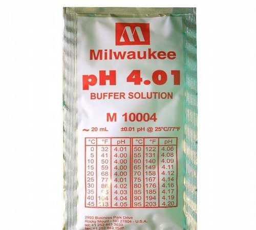 Калибровочный раствор 20мл milwaukee PH 4.01