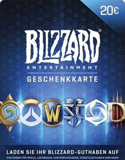 Карта пополнения Battlenet Blizzard EU