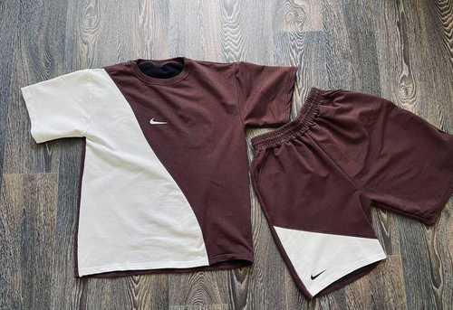 Спортивный костюм Nike коричневый с белым 46 раз