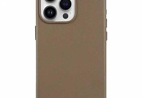 Кожаный чехол MagSafe iPhone 15 Pro Max (Taupe)