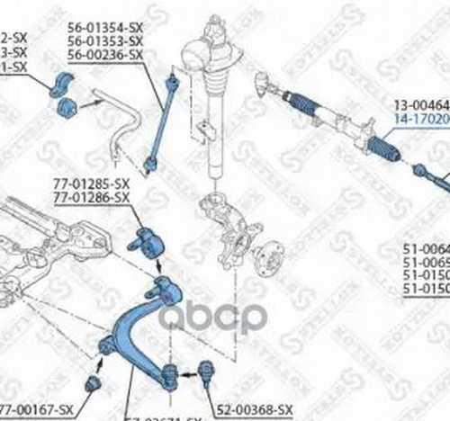 Пыльник рул. рейки л. peugeot 405 92 лев Stellox