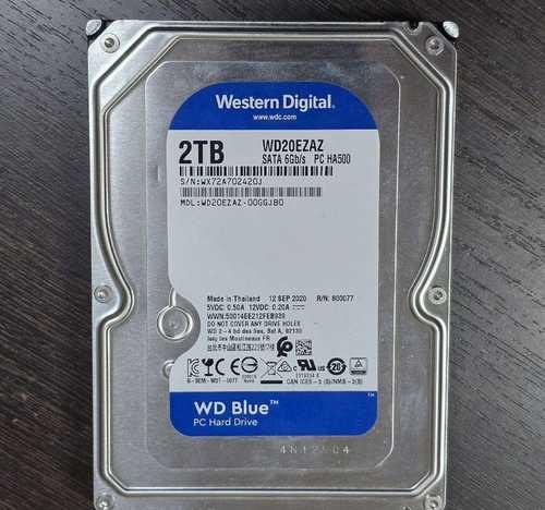 Жесткий диск 3.5" Western Digital WD Blue 2 тб