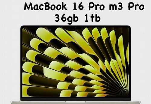 Macbook Pro 16 m3 pro 36gb 1tb Ростест