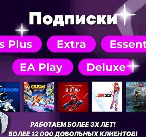 Подписка PS Plus Essential (все тарифы в наличии)