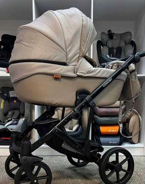Коляска 2 в 1 Pituso Confort, кожа Капучино