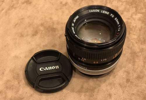 Canon FD 50mm F1.4 SSC