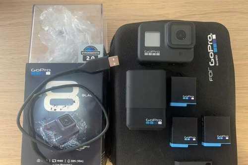 GoPro Hero black 8 + dual battery charger и допы