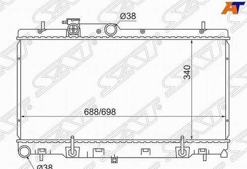 Радиатор охлаждения Субару Легаси 98-04
