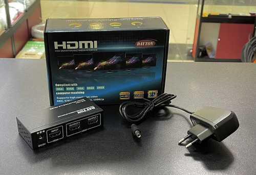 Сплиттер hdmi на 2 dayton 4k