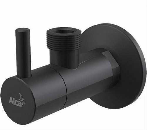 Запорный вентиль Alcaplast ARV003-black угловой Ч