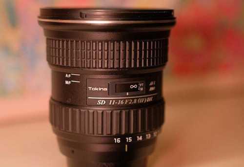 Tokina sd 11-16mm f 2.8 (if) dx, Nikon F