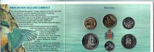 Новая Зеландия набор 6 монет 1993 буклет