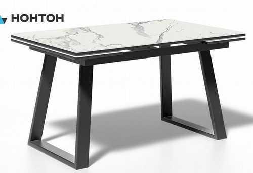 Стол раздвижной Kenner ML1400 металл черный / мрам