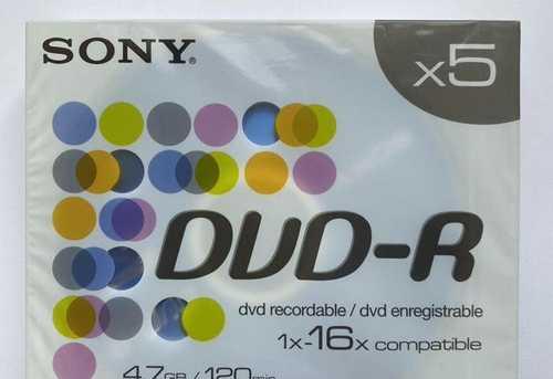 Диски DVD-R Sony 4,7 Gb 1x-16x -120 min