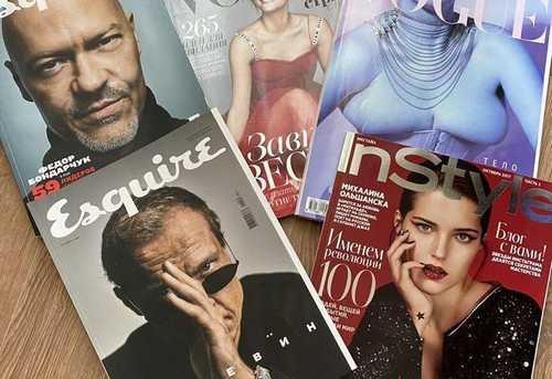 Журналы GQ, Vogue, Esquire, Instyle