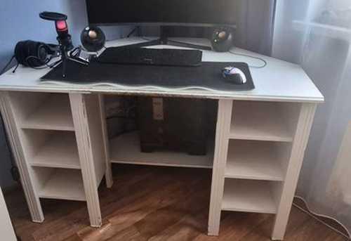 Компьютерный стол IKEA белый Брусали