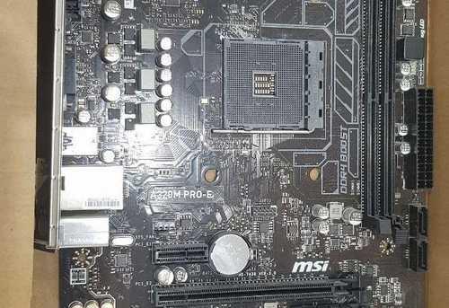 Материнская плата msi a320m pro-e