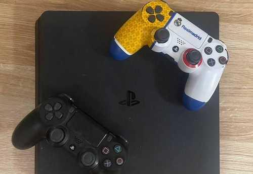 Sony ps4 slim 500gb, 2 геймпада