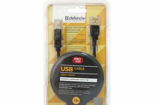 USB кабель Defender USB04-06PRO USB2.0 AM-BM, 1.8м