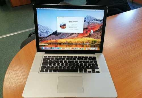 MacBook Pro 15 (2011), 256 ГБ, Core i7, 2.2 ГГц, RAM 8 ГБ, Radeon HD 6750M 1 ГБ