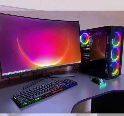 Игровой компьютер i5 12400f 3060ti монитор 32 165