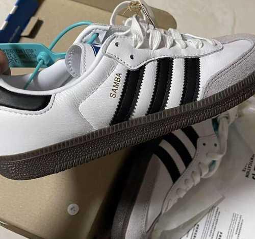 Оригинал Adidas samba OG белые с черными