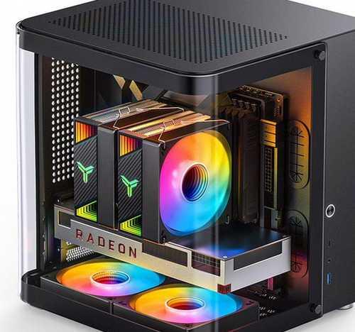 Jonsbo TK-1 Black 2.0 matx без бп, mini-ITX, micro-ATX, черный