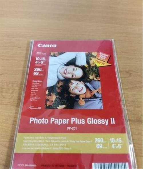 Фотобумага Canon PP-201 10x15. 3 листа