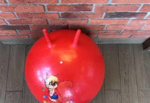 Мяч - прыгун с ушками (фитбол) 75 см красный