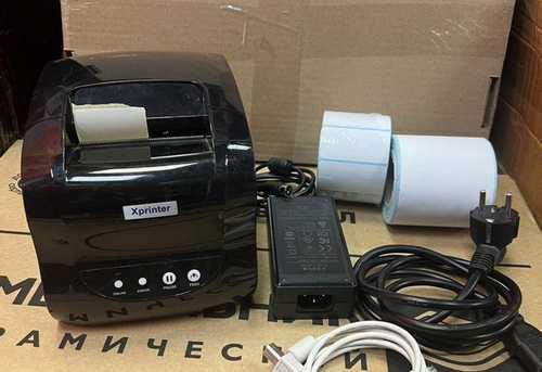 Термопринтер xprinter xp 365b с термоэтикетками