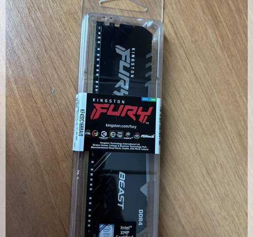 Оперативная память ddr4 8gb, kingston fury beast