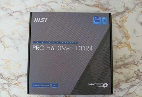 MSI Pro H610M-E DDR4 (lga1700) новая